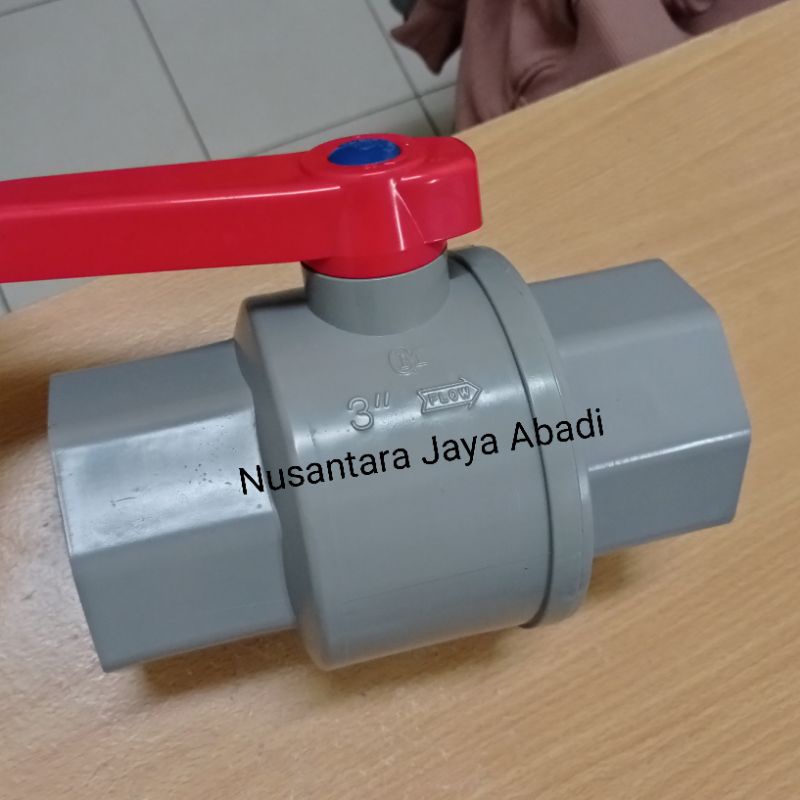 Jual Ball Valve Stop Kran Air PVC Drat 3 " inchi DN 80 | Shopee Indonesia