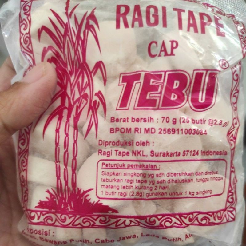 Jual Ragi Tape Cap Tebu - 70 gram | Shopee Indonesia