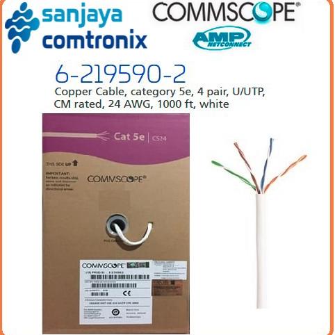 Jual Amp Commscope Cabel Utp / Kabel Lan Cat-5E 6-219590-2 Roll / Box /305M | Shopee Indonesia