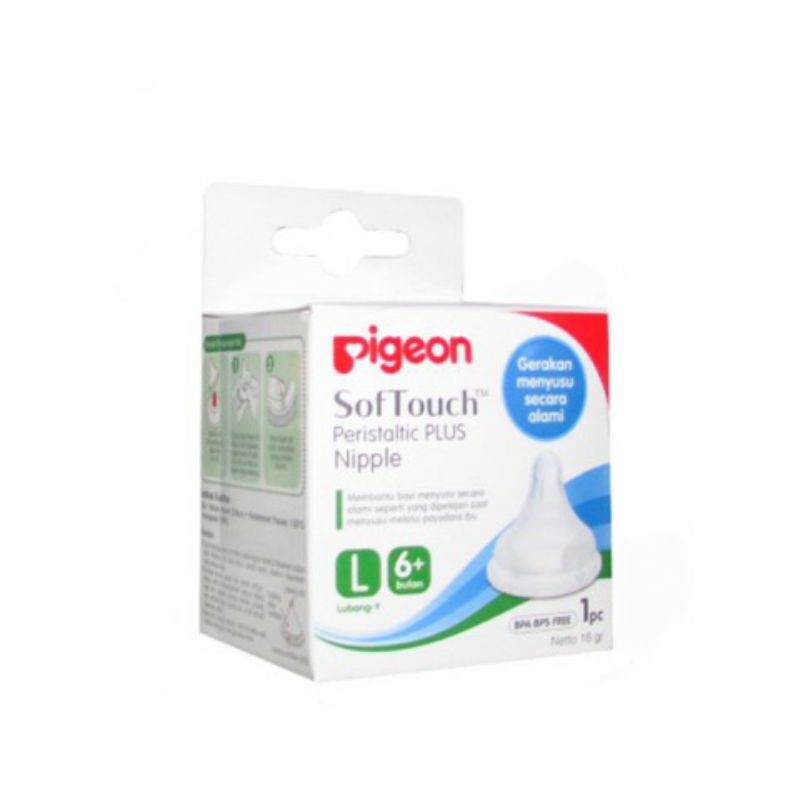 Jual Pigeon Peristaltic Plus Nipple L (Isi 1) | Shopee Indonesia