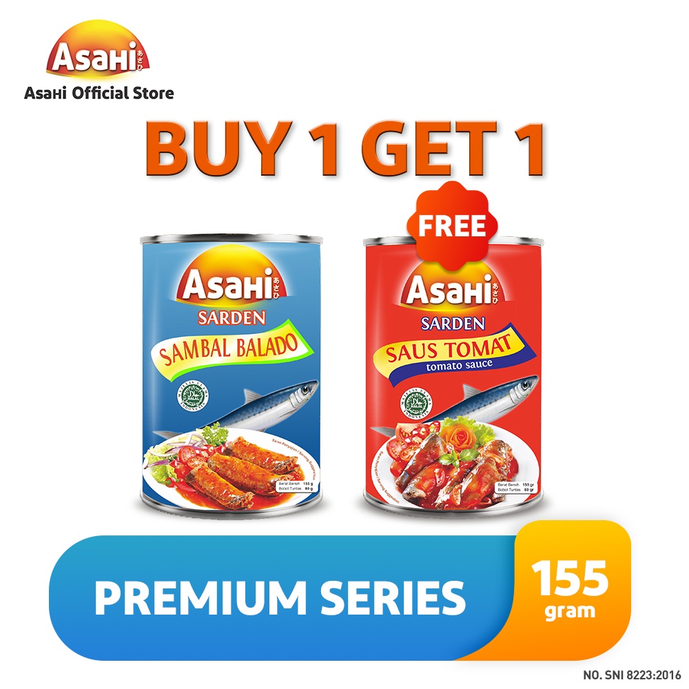 Jual AsaHi Sarden Rasa Sambalado 155 gr - Buy 1 Get 1 Sarden Saus Tomat ...