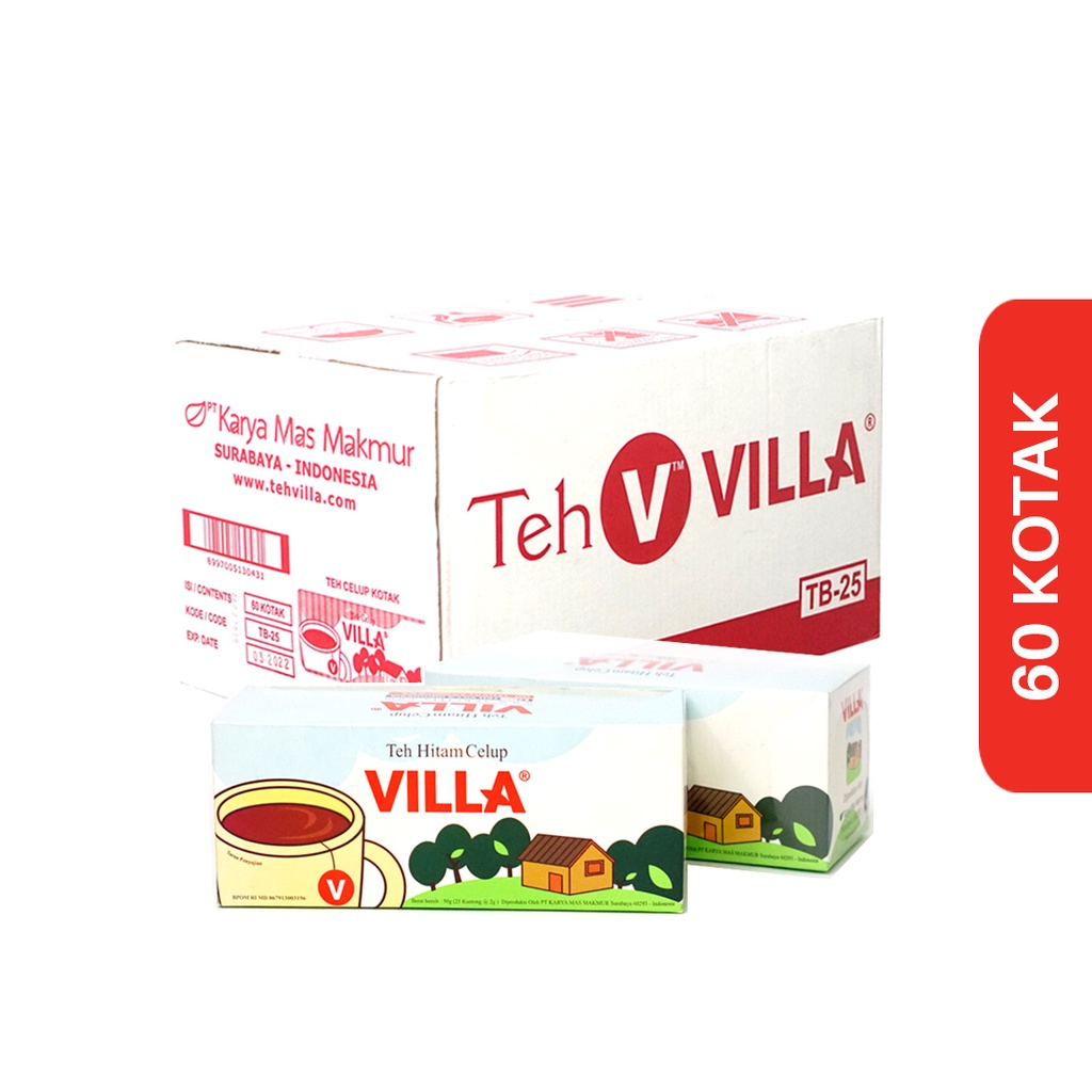 Jual Teh Villa, Teh Celup Hitam Kotak (Karton)- Black Tea, Teh, Teh ...
