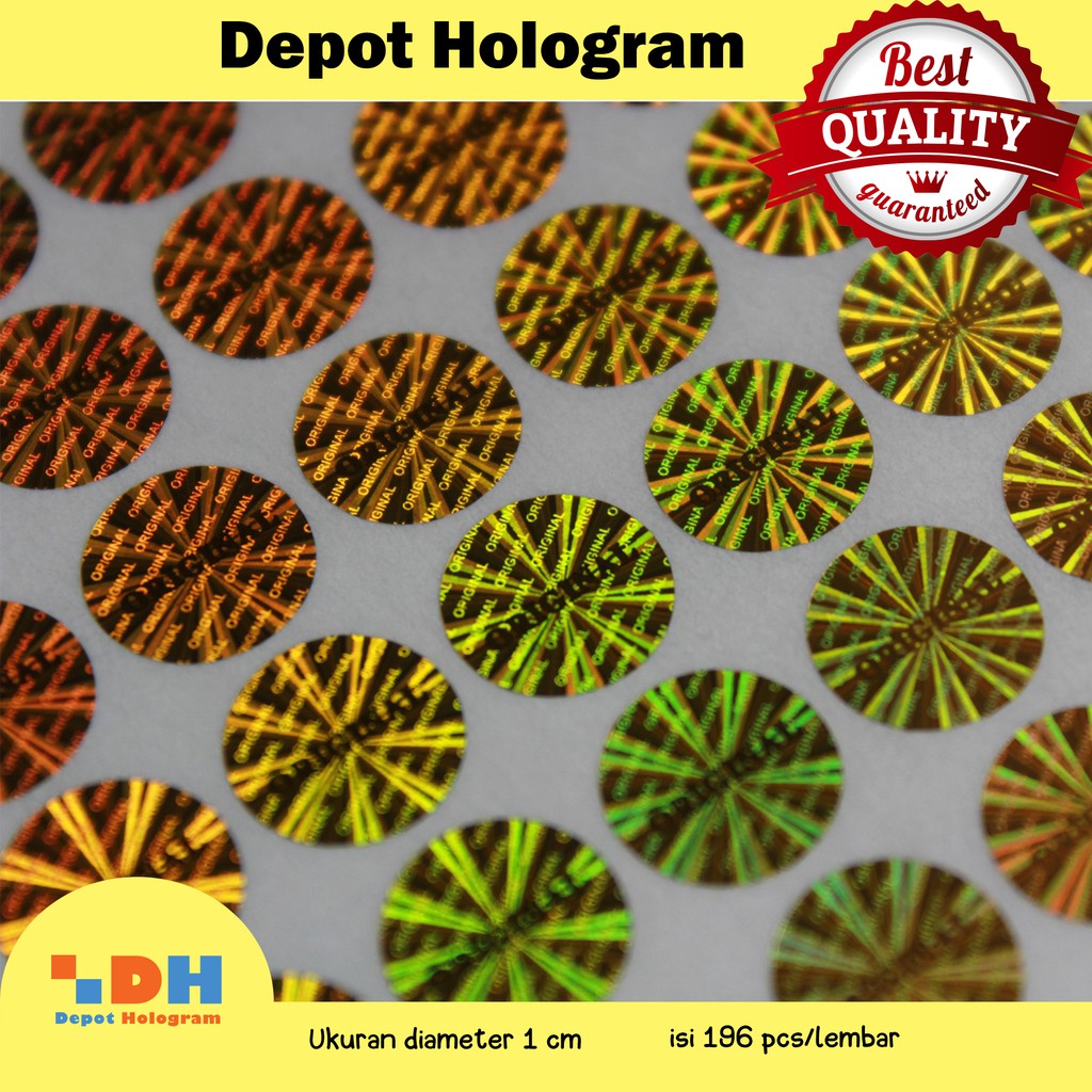 Jual Stiker hologram original bulat 1 cm | Shopee Indonesia
