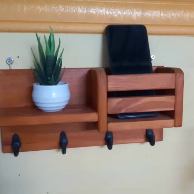 Jual Rak dinding kayu jati belanda / tempat gantungan kunci / Rak Kayu ...