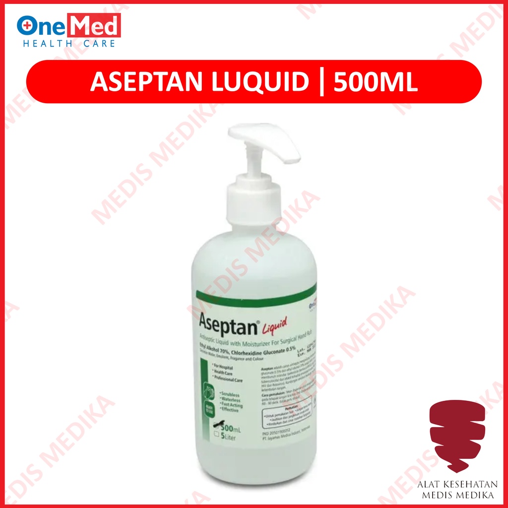 Jual Aseptan Liquid 500 ml Onemed Cairan Antiseptik Pump Anti Aseptic ...