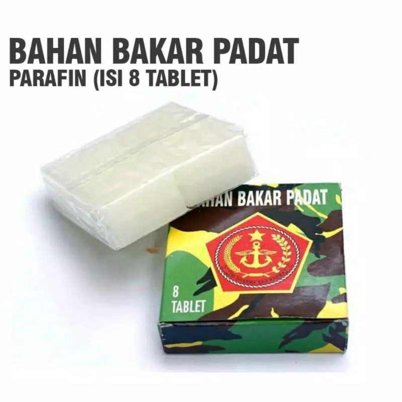 Jual Parafin Paravin Padat 8 Tablet Survival Standard TNI | Shopee ...