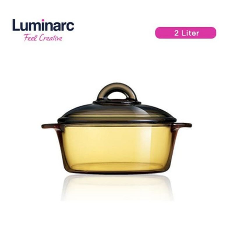 Jual Luminarc vitrolin amberline 2L / Panci masak kaca | Shopee Indonesia