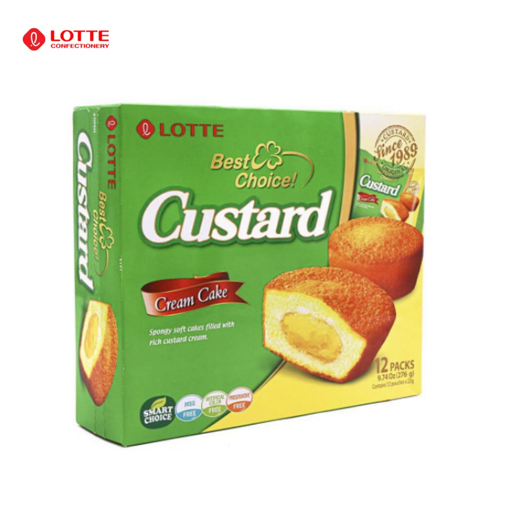 Jual LOTTE - Custard Cream Cake 276gr | Shopee Indonesia