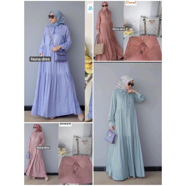 Jual GAMIS KERAH FULL WARNA/HOMEY DRESS POLOS ADEM NYAMAN DIPAKAI ...