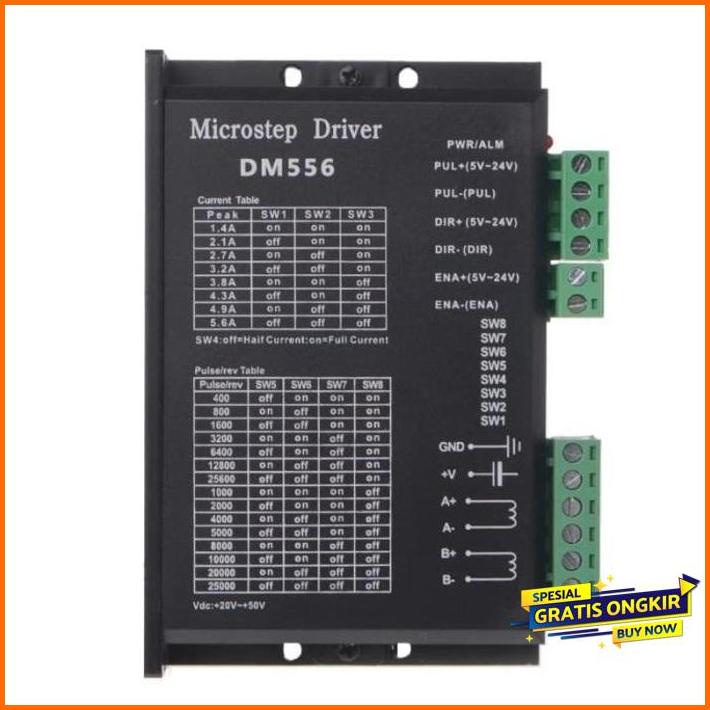 Jual microstep driver dm556 2phase stepper motor driver nema 17/23/34 ...