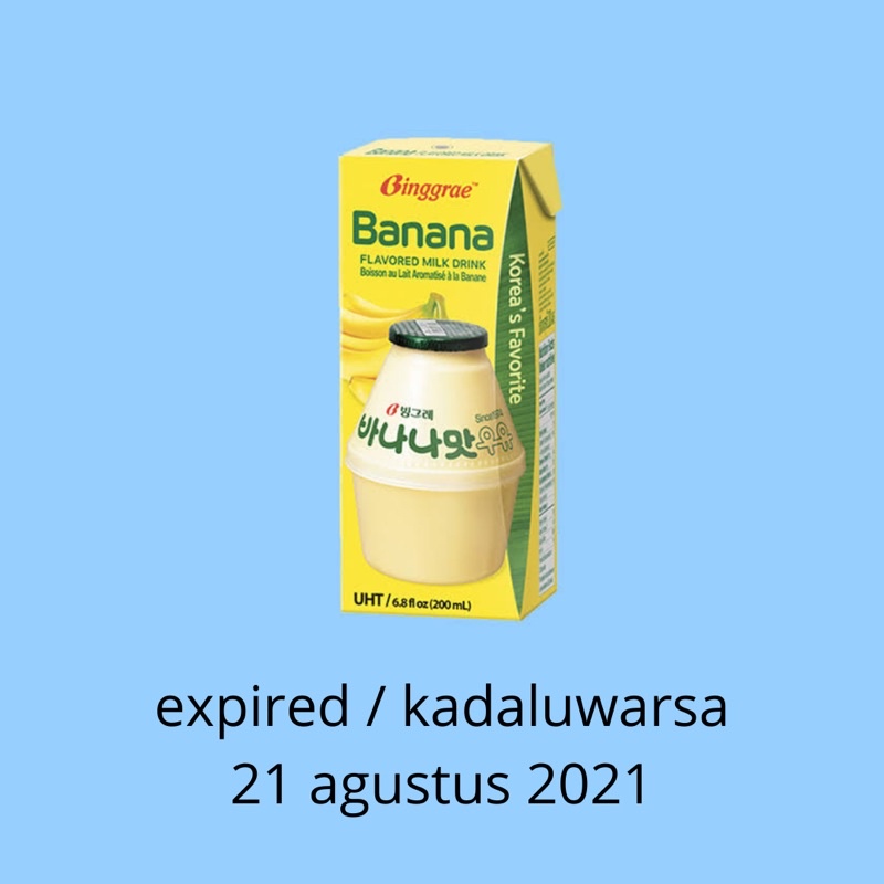 Jual PROMO Binggrae Banana Flavored Milk Drink - Minuman Susu Korea Rasa Pisang exp 21 agustus ...
