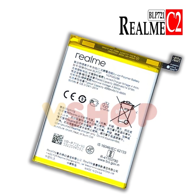Jual BATERAI BATRE FOR REALME C2 - BLP721 BATTERY REALME C2 | Shopee ...