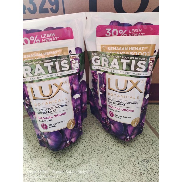 Jual Lux 400ml free 85ml botanical magical Orchid ungu exp 2024 | Shopee Indonesia