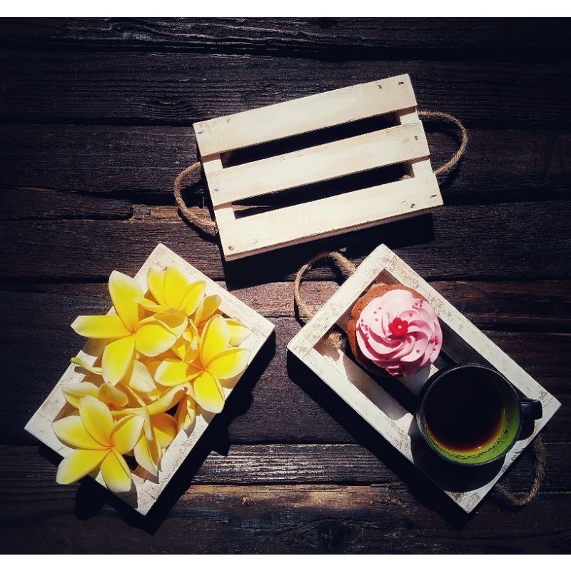 Jual Tray Putih Cute Handle Tali Rami | Shopee Indonesia