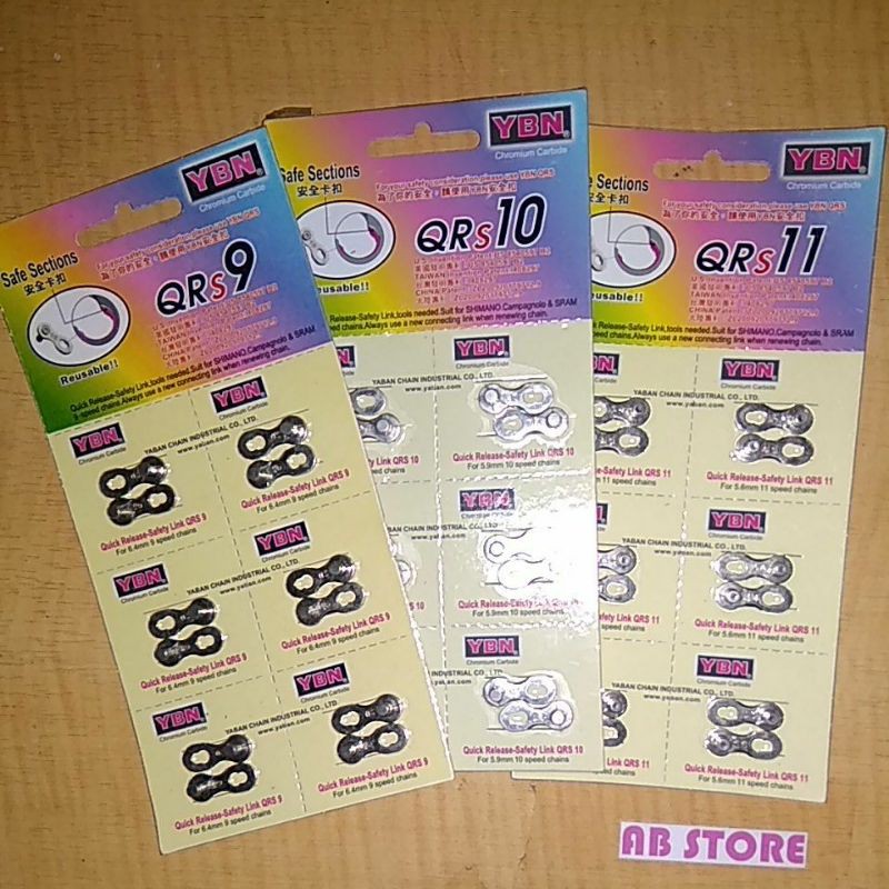 Jual QR YBN 9 Speed | Chain Connector YBN 10 Speed | Sambungan Rantai ...