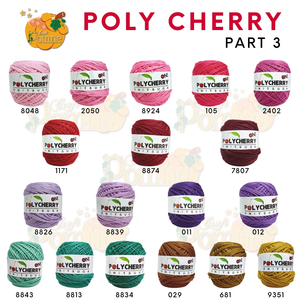 Jual MURAH LEBAY Benang Rajut Onitsuga Poly Cherry (Polyester Yarn ...