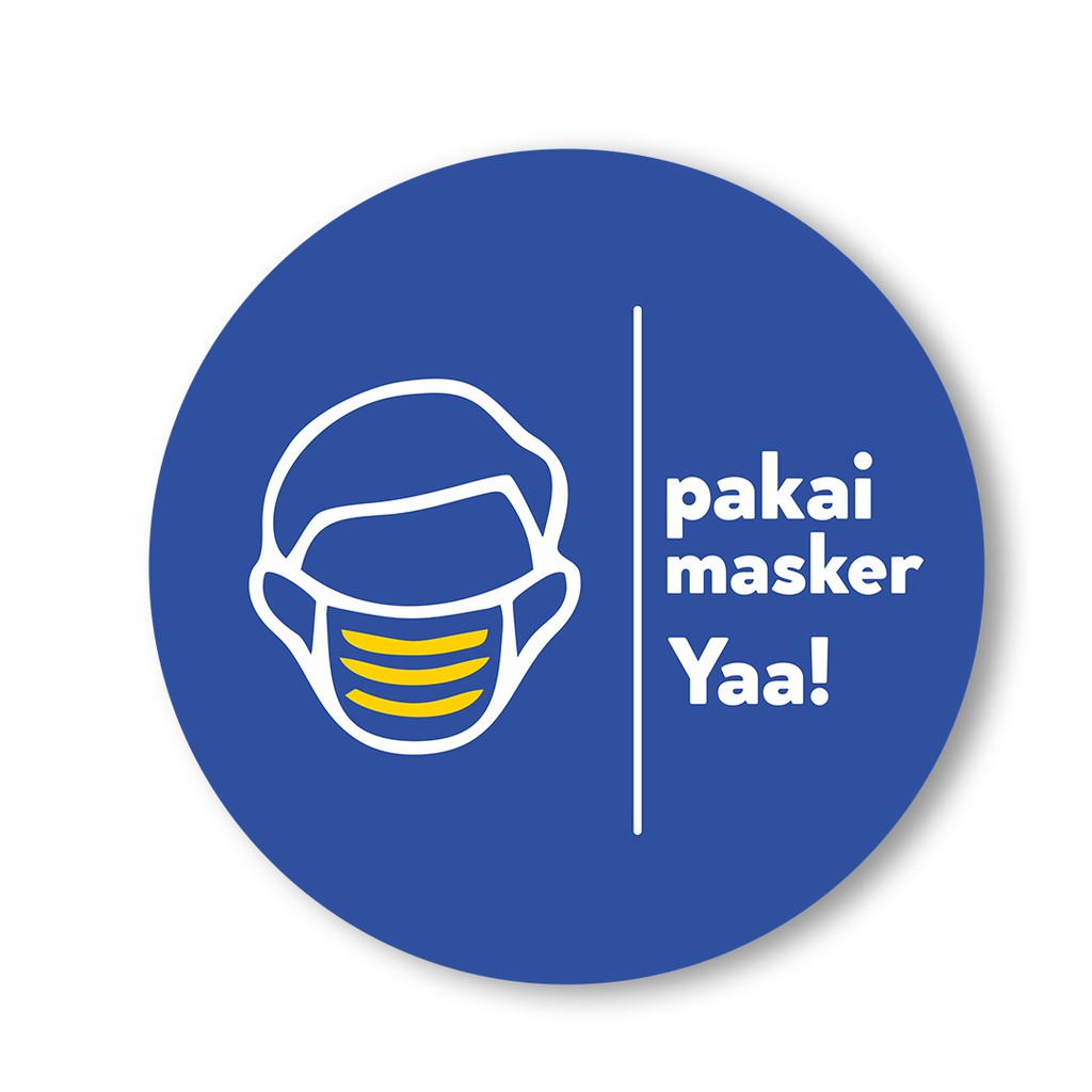 Jual sign system pakai masker - wall signage - pakai masker | Shopee ...