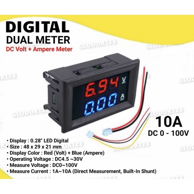 Jual Digital Voltmeter dan Ampermeter DC | Shopee Indonesia