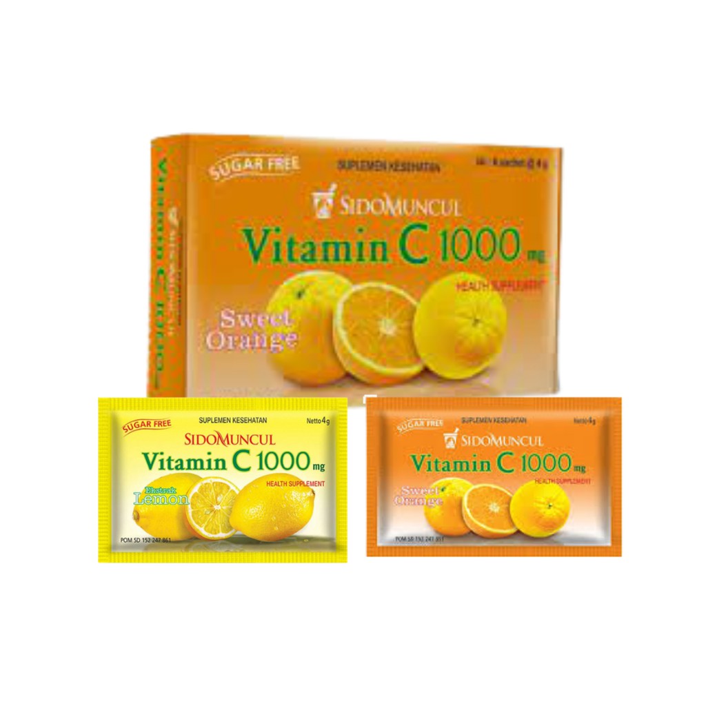 Jual VITAMIN C 1000 SIDOMUNCUL RASA JERUK DAN LEMON 1 BOX | Shopee ...