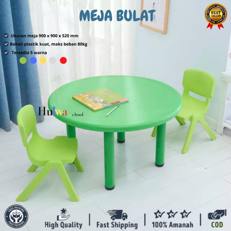 Jual Meja Anak Bulat SET DAPAT 2 Kursi | Meja Anak Round | Meja Anak TK ...
