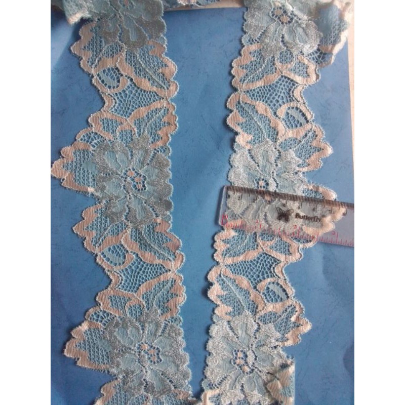 Jual RENDA STRETH LEBAR 8CM WARNA BIRU AIR HARGA RP 5.000/METER ...