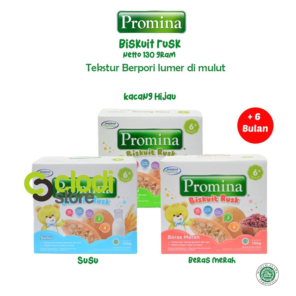 Jual Promina Biskuit Baby RUSK 130 gr | Shopee Indonesia
