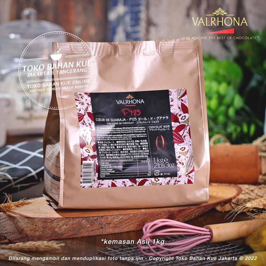Jual Valrhona P125 Coeur de Guanaja 1kg 80% Dark Chocolate Couverture ...