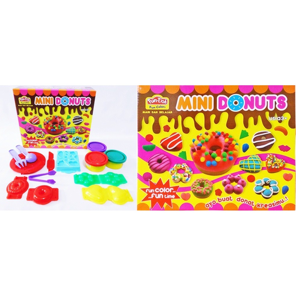 Jual MALAM FUN DOH MINI DONUTS ( MAINAN ANAK ) | Shopee Indonesia