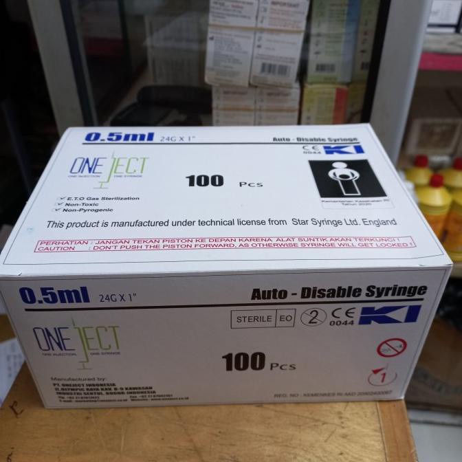 Jual syringe 0.5 ml one ject 0 5ml original auto disable syringe ...