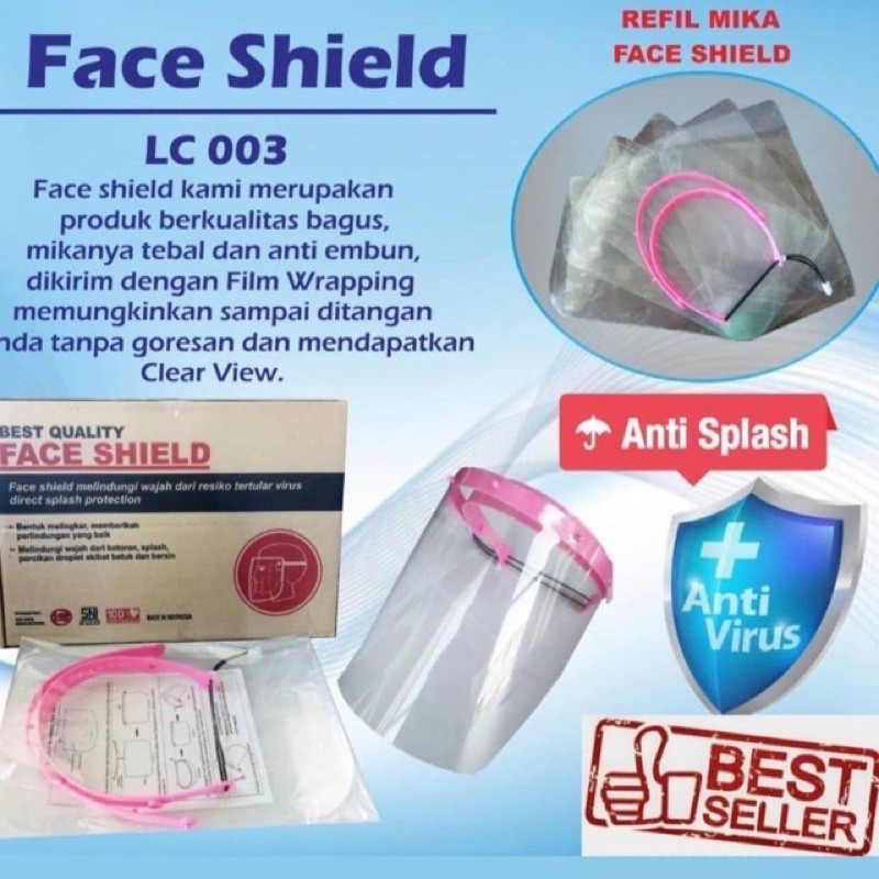 Jual Face shield Bahan Premium Up and Down face shield helm APD Cocok ...