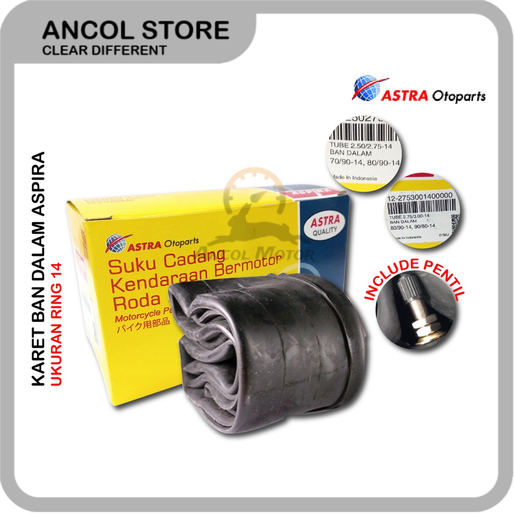 Jual Aspira Karet Ban Dalam Universal 70/90 80/90 90/80-14 Tube Tire ...