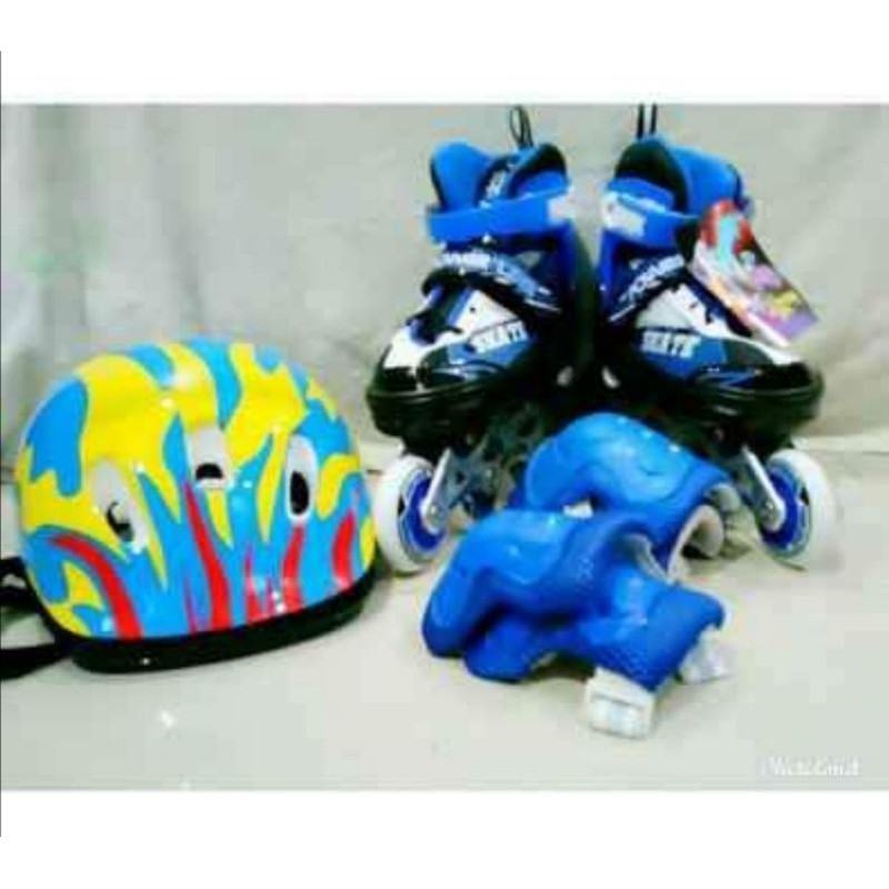Jual Sepatu roda lengkap full set deker pelindung dan helm | Shopee ...