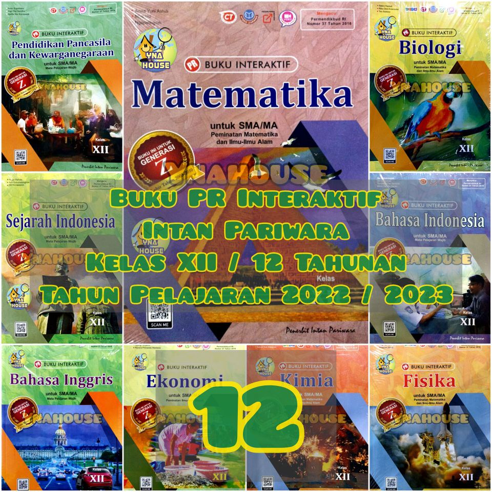Jual Buku LKS / PR Interaktif Intan Pariwara SMA Kelas XII/12 K-13 Semester 1 dan 2 Tahun 2022 / ...