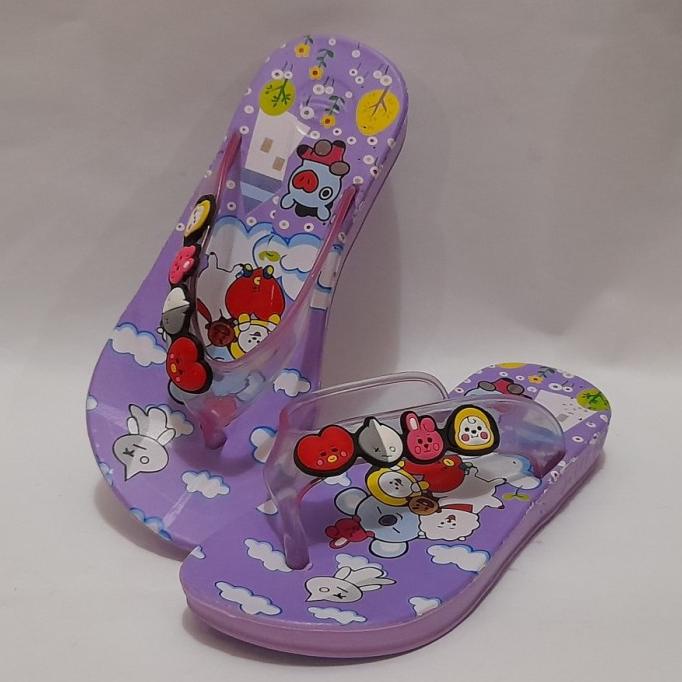 Jual jual SANDAL ANAK KPOP BT21 S24-35 Sendal karakter BT21 dulux ...