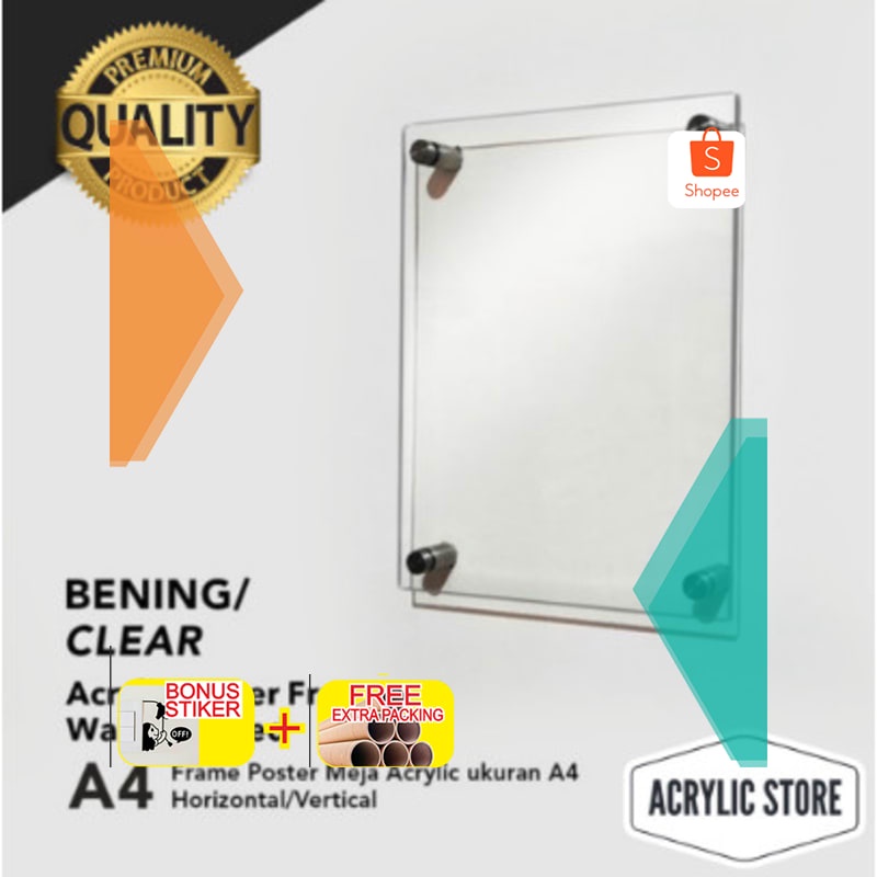 Jual Promo Akrilik Poster Dinding A4 Bening/Acrylic Wall Frame [2 mm] / Bingkai Elegan | Shopee ...