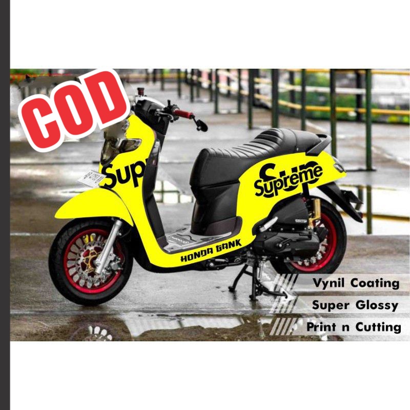 Jual JUAL CUTTING STIKER SUPREME FOR HONDA SCOOPY YAMAHA FINO | Shopee ...