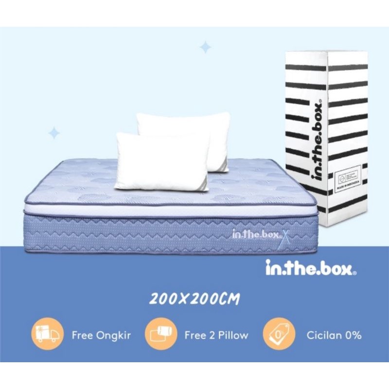 Jual Terlaris !!! Kasur springbed terbaru InTheBox X extra topper. Super King 200x200 Free ...