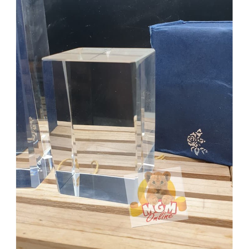 Jual Balok kristal polos 8CM / Balok Crystal 3D Polos 8CM | Shopee ...