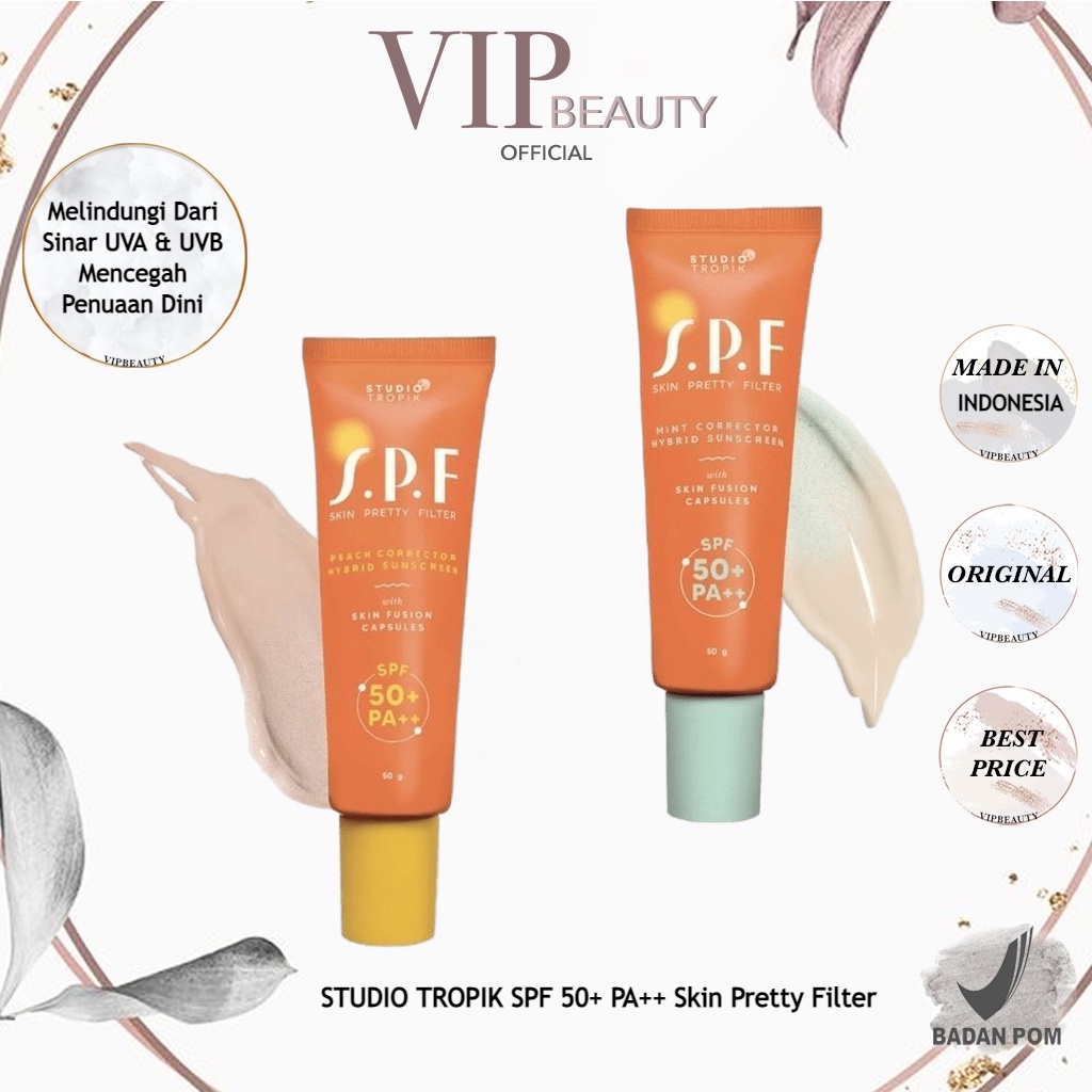 Jual STUDIO TROPIK SPF 50+ PA++ Skin Pretty Filter - Mint | Peach ...