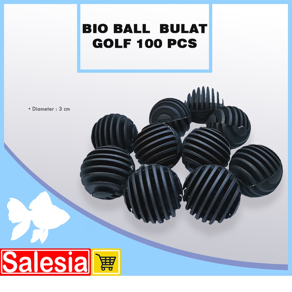 Jual BIOBALL BIO BALL SALESIA 100 PCS 3 CM GOLF BULAT MEDIA FILTER ...
