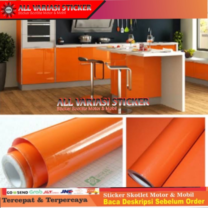 Jual Stiker Furniture Lemari Meja Dinding Dapur Pintu Putih Polos Gloss ...