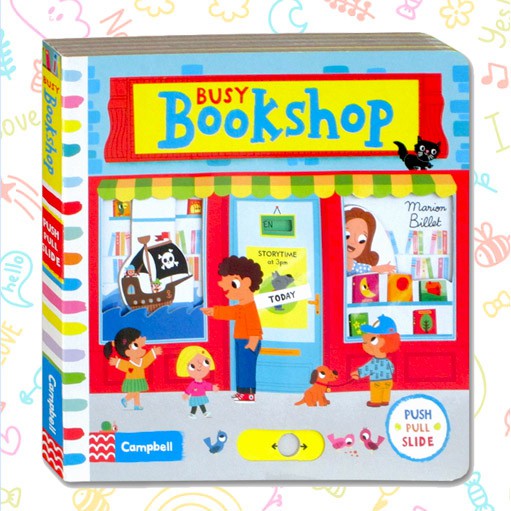 Jual Busy Bookshop - Push Pull Slide Board Book | Shopee Indonesia