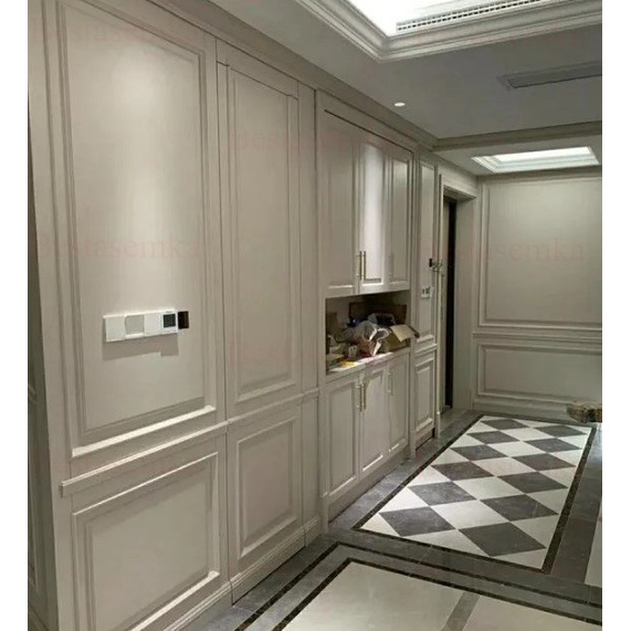 Jual lis dinding moulding bahan pvc sudah finishing white doff elegant ...