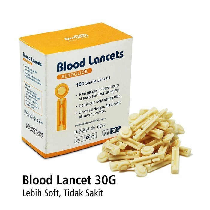 Jual Blood Lancet Autoclick 30G Jarum Ambil Darah Bekam 30 G Isi 100 ...