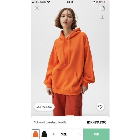 Jual Pull&bear coloured oversized hoodie | Shopee Indonesia