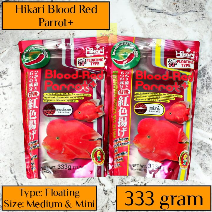 Jual Hikari Blood Red Parrot | Mini Medium Small Floating | 333 gram 333gram 333g 333gr saki ...