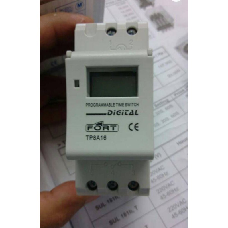 Jual weely Timer TP8A16 Fort / Programmable Time Switch Digital TP8A16 ...