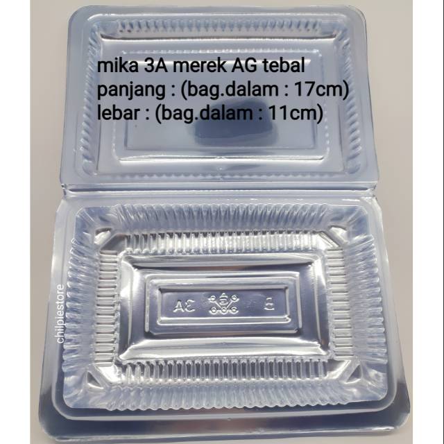 Jual [100 lembar] mika 3A AG tebal / mika 3A / mika bx 3A / mika siomay ...