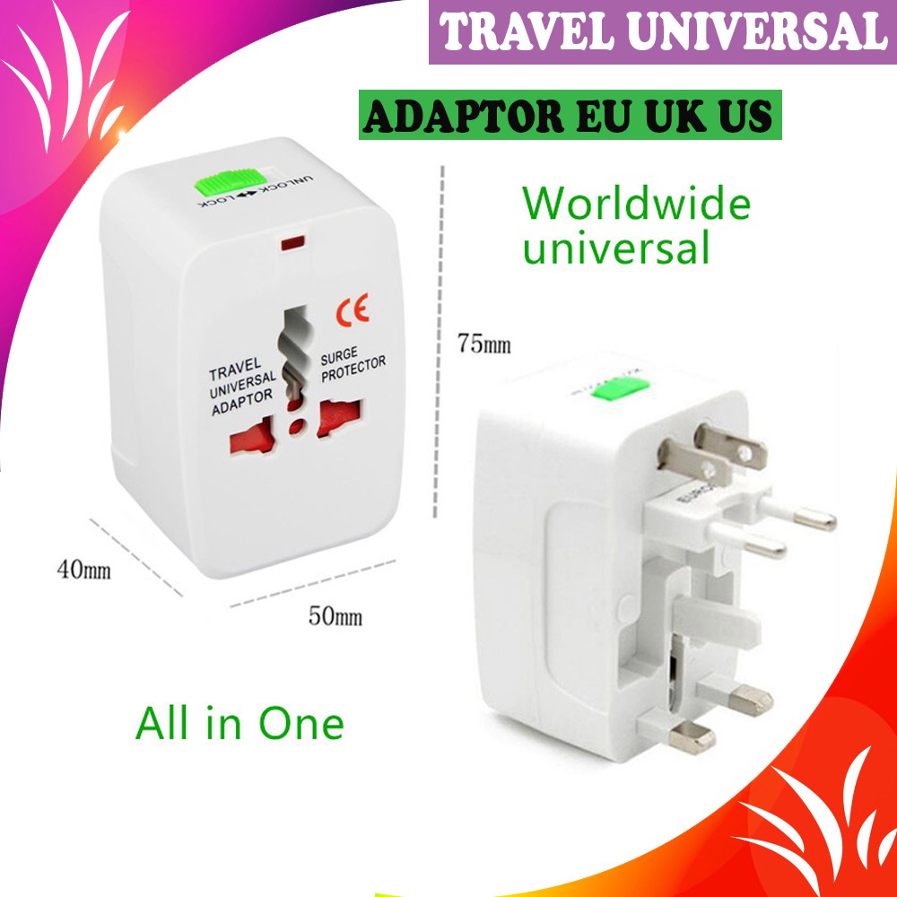 Jual CHARGER UNIVERSAL COLOKAN TRAVEL UNIVERSAL CONVERTER EU UK US STEKER LISTRIK MULTI ...