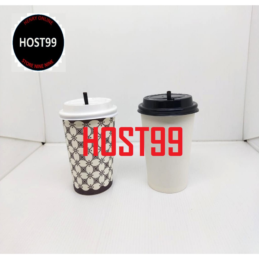 Jual PAKET LENGKAP GELAS KERTAS 8OZ GELAS TUTUP SEDOTAN KOPI PANAS ...